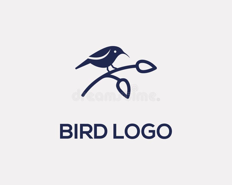 Creative Bird Logo, Finch Bird Logo Design Stock Vector - Illustration ...