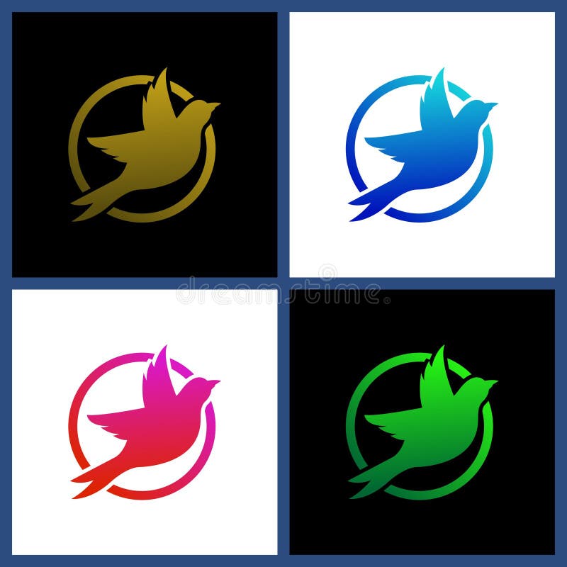 Creative Bird Logo Template Design Vector. Stock Vector - Illustration ...