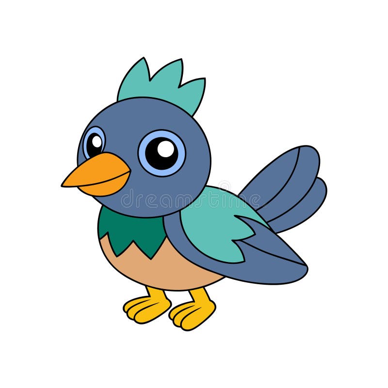 Creative Bird Outline Illustration Stock Image - Illustration of doodle ...