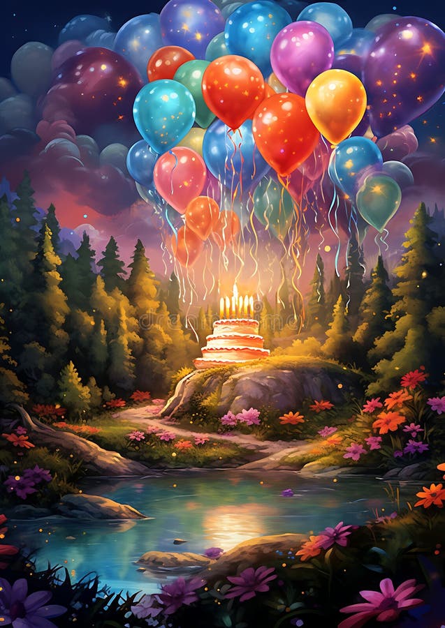 Creative Birthday Backdrops for Crafters Stock Illustration ...