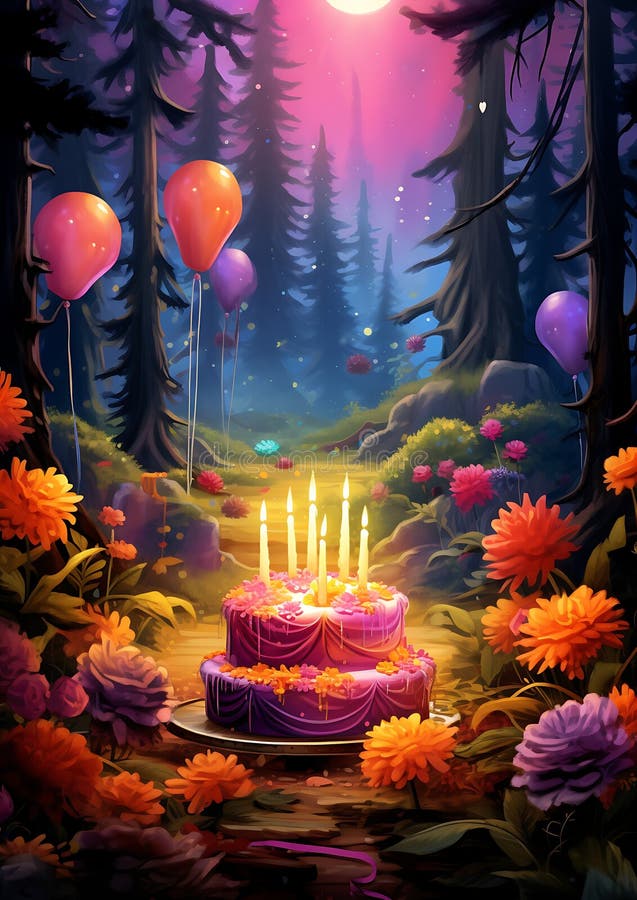 Creative Birthday Backdrops Stock Illustration - Illustration of ...