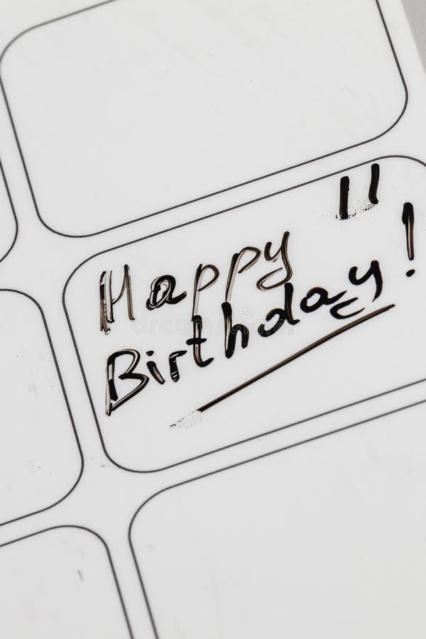 Creative Birthday Message Written on a Whiteboard for a Celebration ...