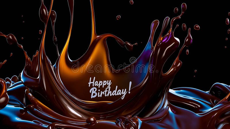 Creative Birthday Typography with Food-inspired Elements Stock ...
