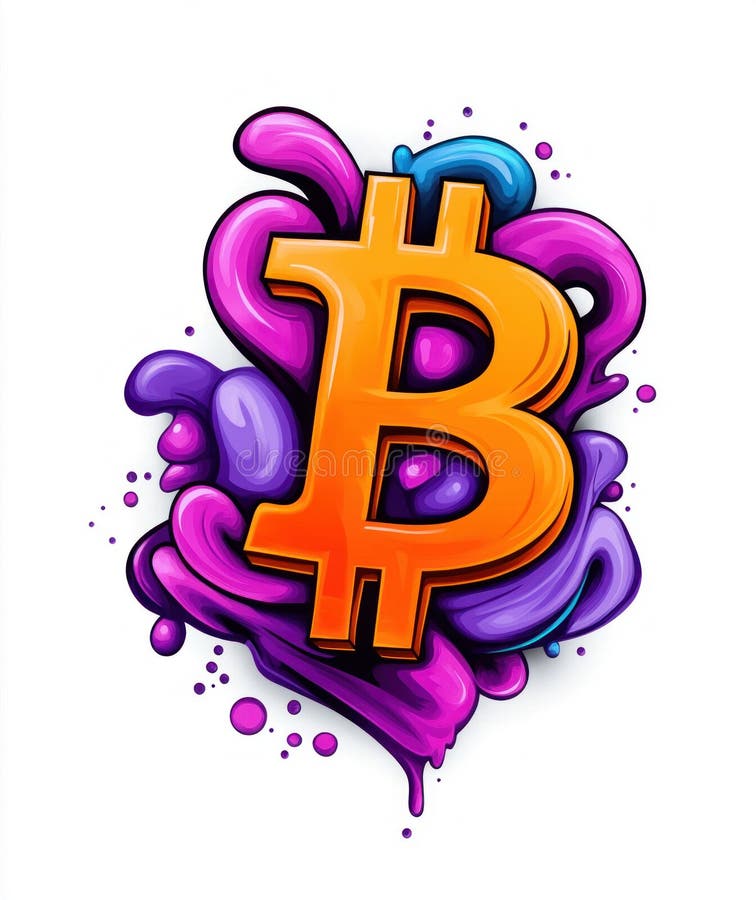 Creative Bitcoin Symbol with Colorful and Metallic Design Variations ...