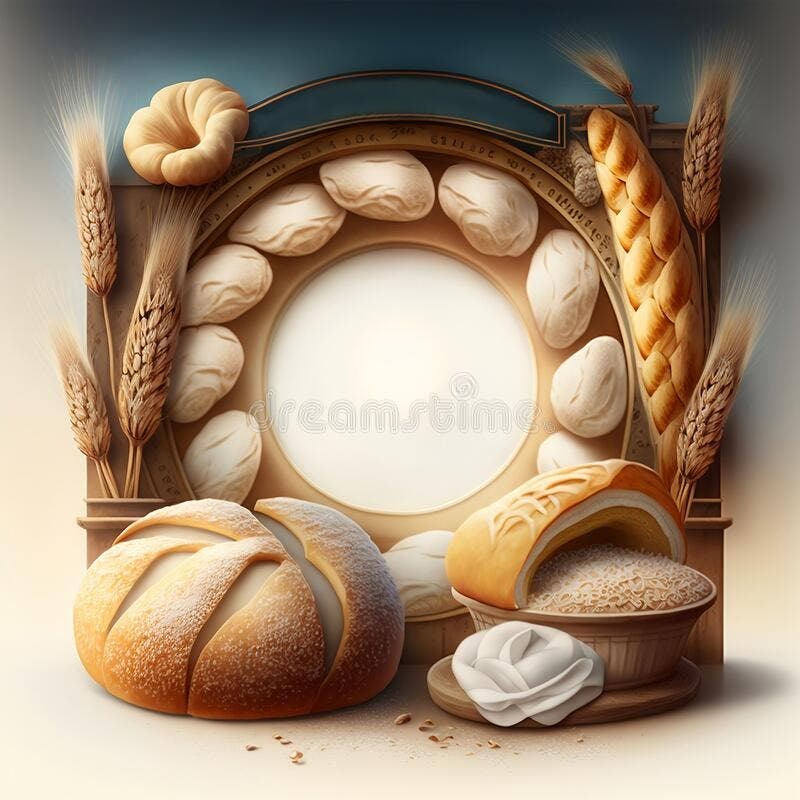 Creative and Bizarre Bakery Frame for Branding and Marketing Stock ...