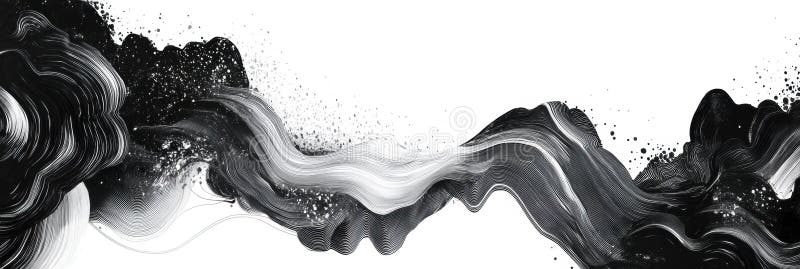 Creative Black Ink Sketch Background with Abstract Elements for Text ...