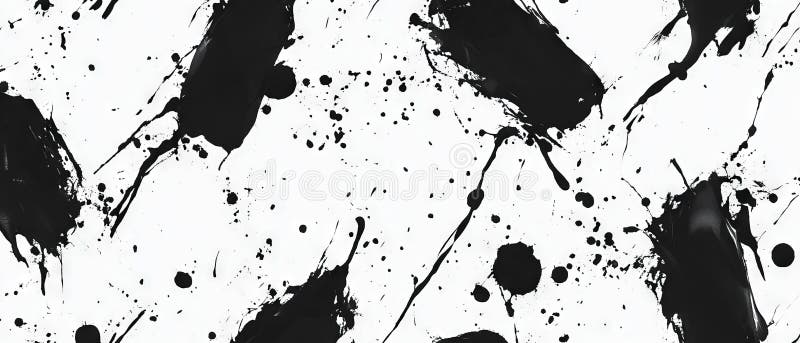 Creative Black Ink Splatter Pattern on White Background for Design ...