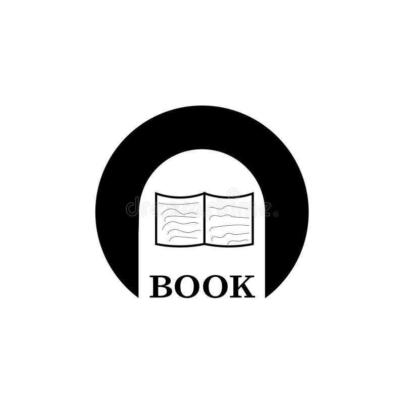 Creative Black Open Book Logo Design Vector Stock Illustration ...