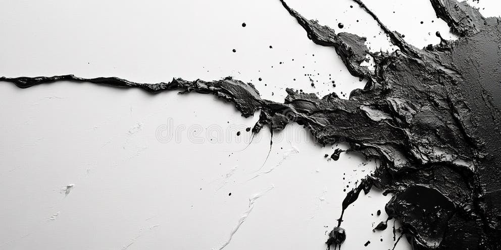 Creative Black Paint Splatter Against a White Background Showcasing ...