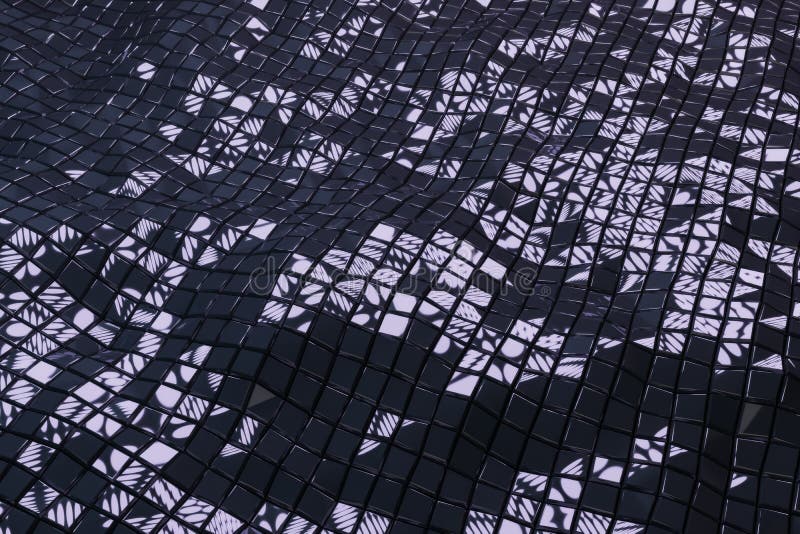 Creative Black Tile Wave Background. Style, Design and Texture Concept ...