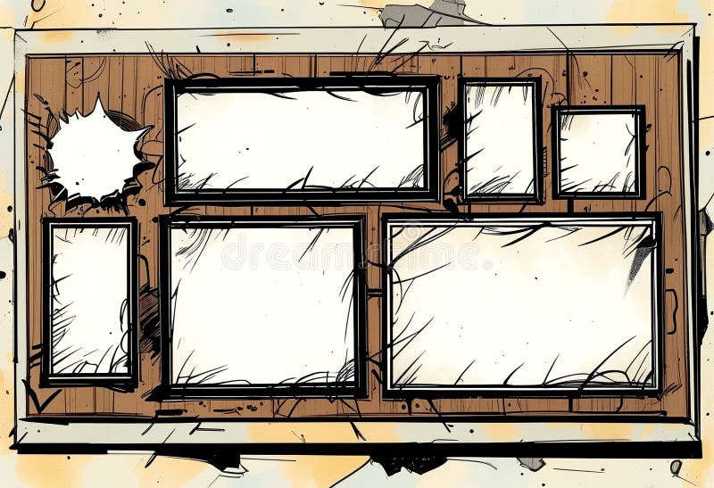 Creative Blank Comic Strip Layout Inviting Artistic Storytelling and ...