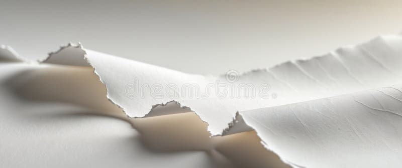 Creative Blank White Paper with Torn Edges for Background or Craft ...