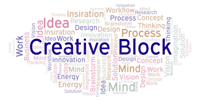 Creative Block Word Cloud, Made with Text only. Stock Illustration ...