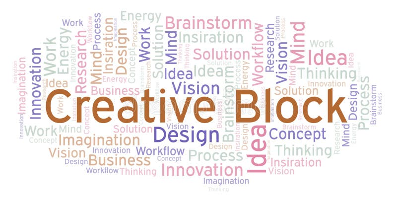 Creative Block Word Cloud, Made with Text only Stock Illustration ...