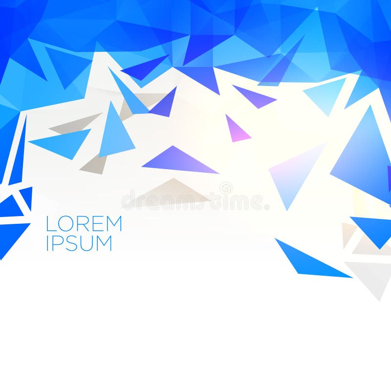 Creative Blue Abstract Triangle Shape Vector Background Stock Vector ...