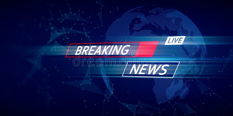 Creative Breaking News Pattern Backdrop with Globe. Headline ...