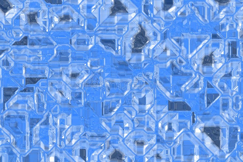 Creative Blue Digital Crystals Pattern Digitally Drawn Texture ...