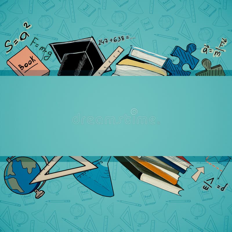 Creative Blue Education Background Stock Illustration - Illustration of ...