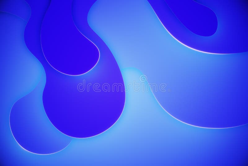 Creative Blue Fantasy Backdrop with Waves and Lines. Design and Landing ...