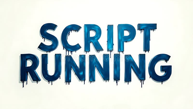 Creative Blue Graffiti Text Saying Script Running on a Plain Background ...