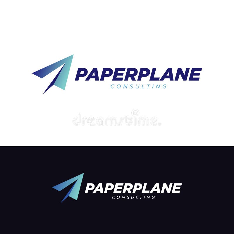 Creative Blue Paper Plane Logo Symbol Stock Illustration - Illustration ...