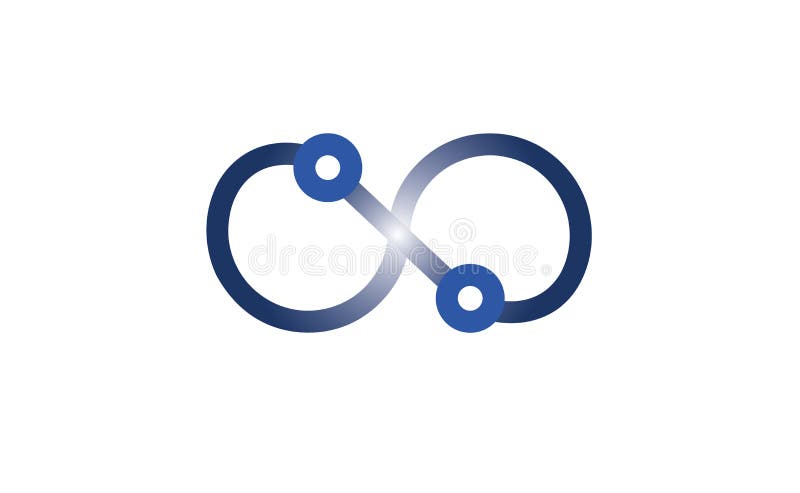 Creative Blue Tech Infinity Work Technology Logo Stock Vector ...