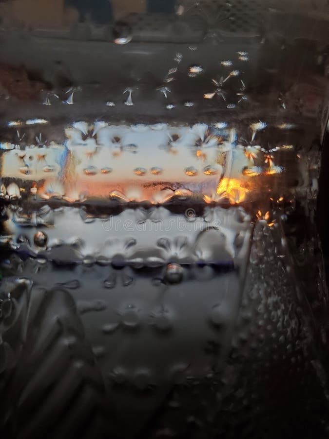 Blurry Abstract Texture with Glowing Glares of Sunset Stock Image ...