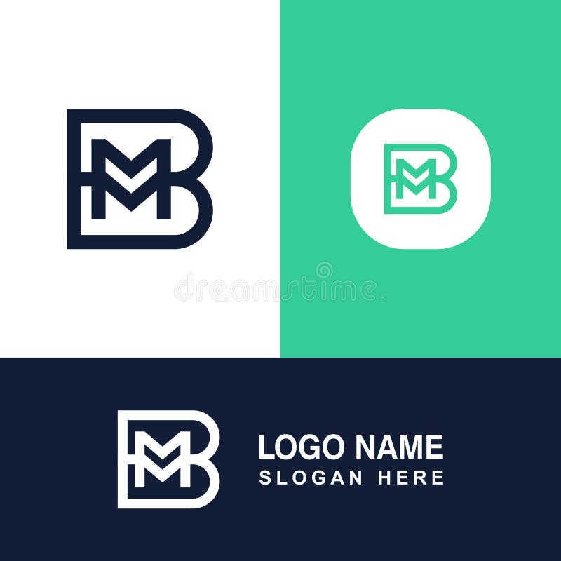 Creative BM or MB logo. stock vector. Illustration of mark - 335818811