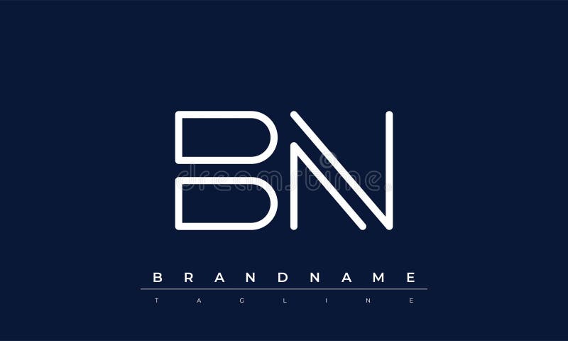 Creative BN Letter Initial Logo Vector Image Stock Vector ...