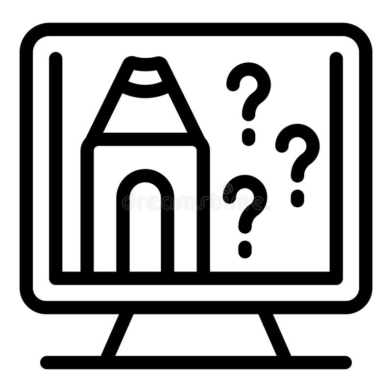 Creative Board Icon Outline Vector. Sad Computer Stock Illustration ...