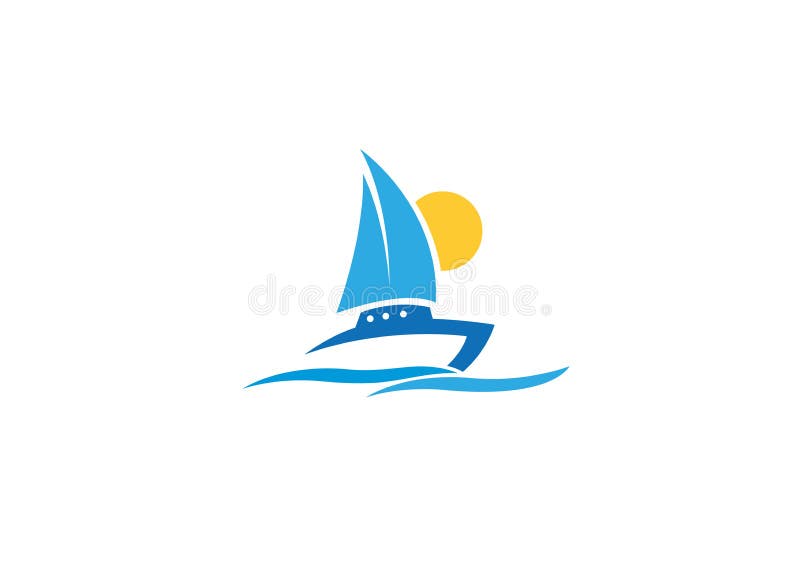 Creative Boat Wave Logo stock vector. Illustration of creative - 145309962