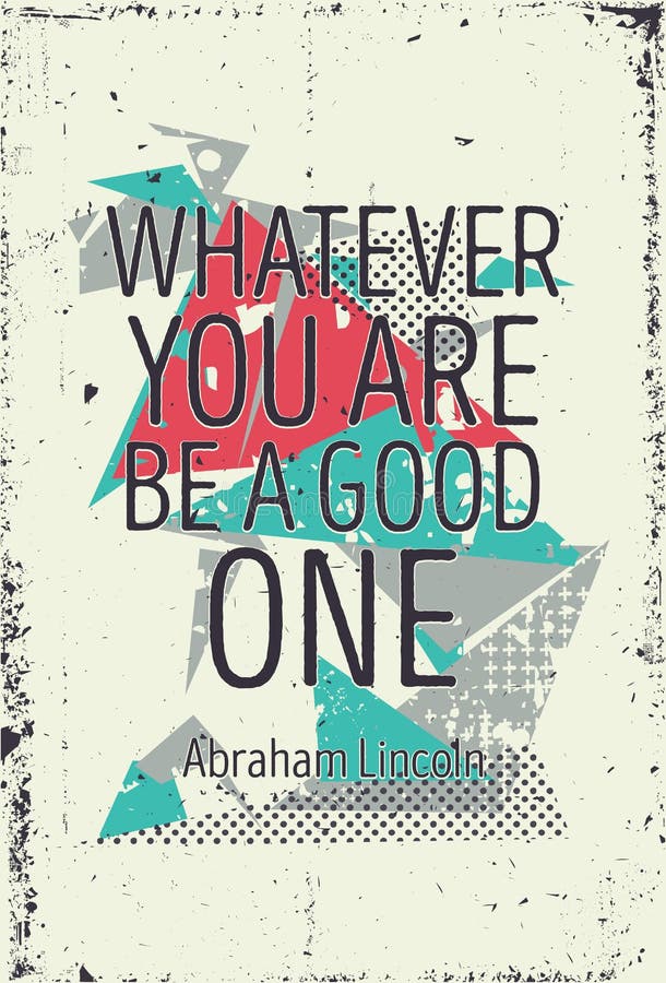 Creative Bold Abstract Poster with Quote Stock Vector - Illustration of ...