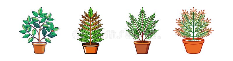 Creative Bold Outline of Daphne Plant Stock Vector - Illustration of ...