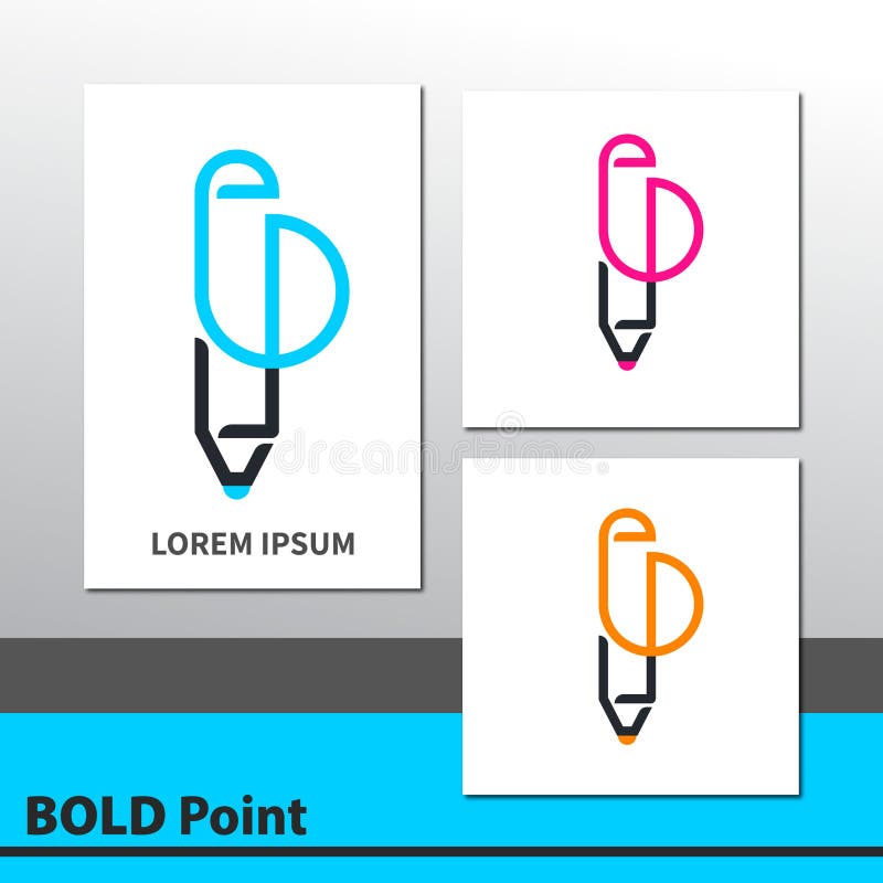 Creative Bold Point Logo Set with Color Options Stock Vector ...
