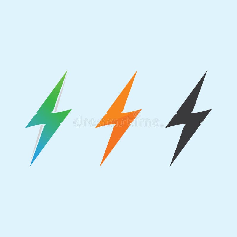 Creative Bolt Thunder Logo Vector in Abstract Style for High Voltage ...