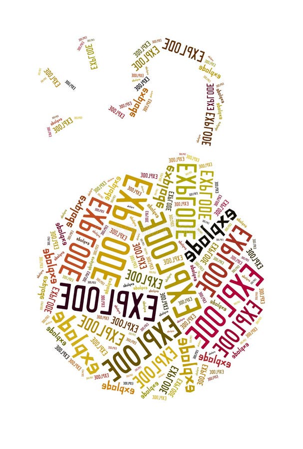 Creative bomb word cloud stock illustration. Illustration of beauty ...
