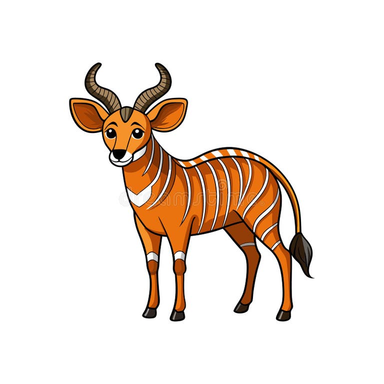 Creative Bongo Coloring Animal Illustration Stock Image - Illustration ...