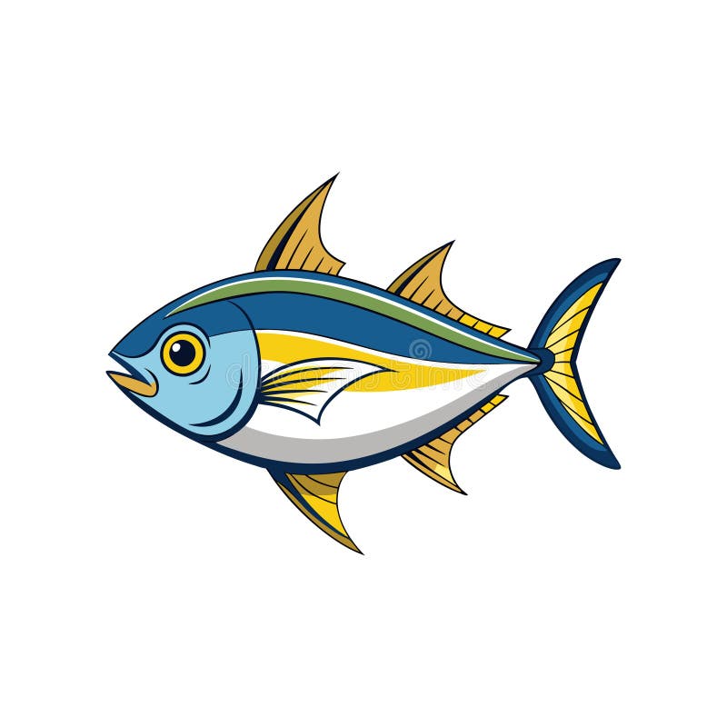 Creative Bonito Fish Coloring Animal Illustration Stock Photo ...