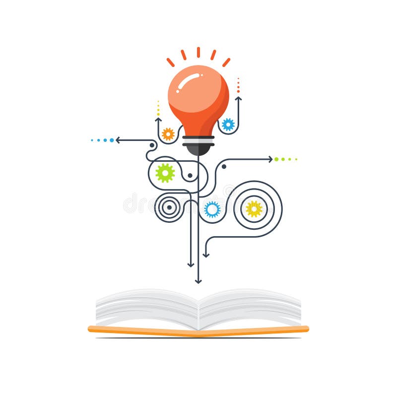 Creative from Book, Bulb Sign, Education Concept Vector Stock Vector ...