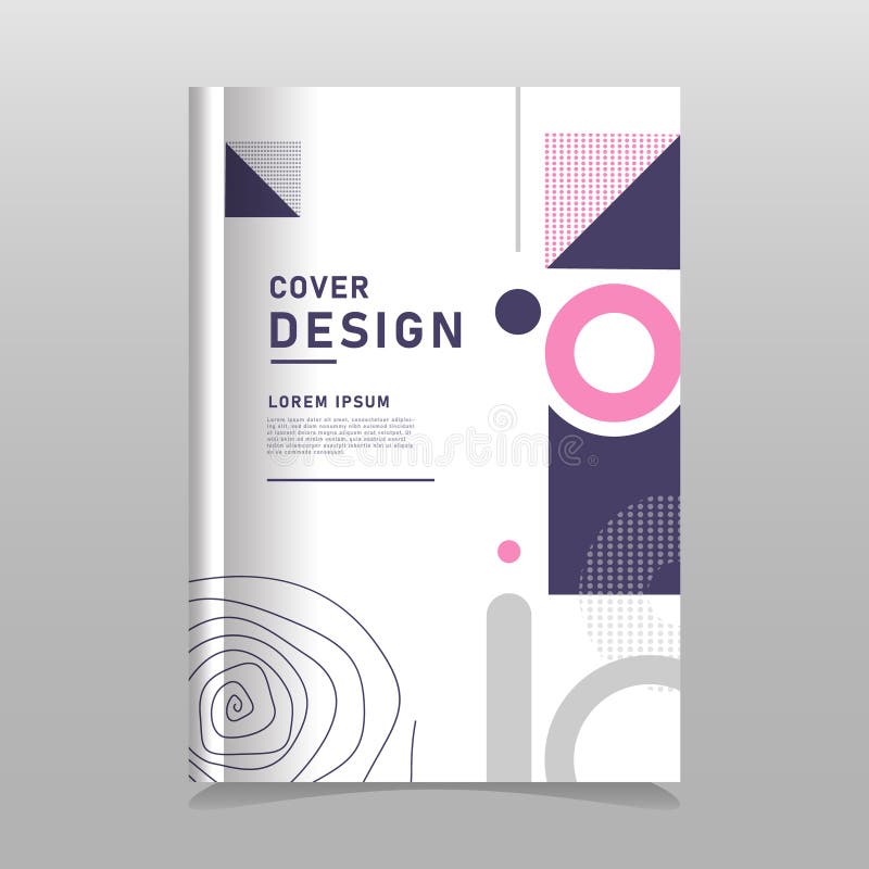 Creative Book Cover with Minimal Geometric and Dots Template Graphic ...
