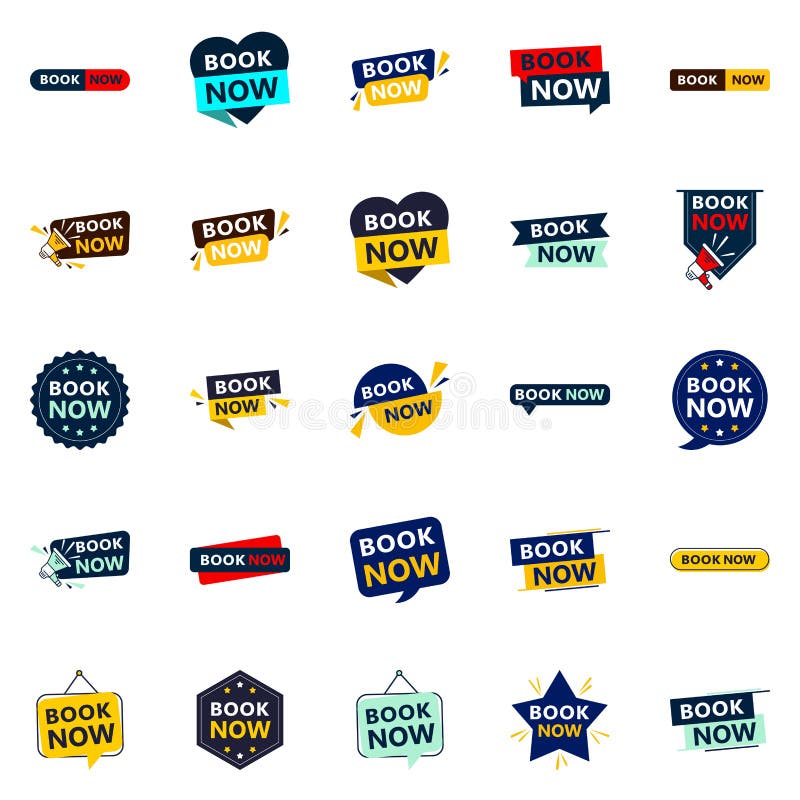 25 Creative Book Now Banners To Help You Stand Out Stock Vector ...