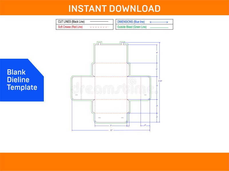 Creative Box Packaging Die Cut Design and 3d Box Dieline Template ...