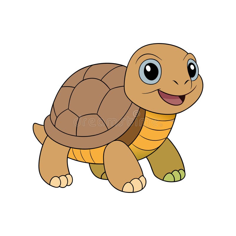 Creative Box Turtle Coloring Animal Illustration Stock Illustration ...