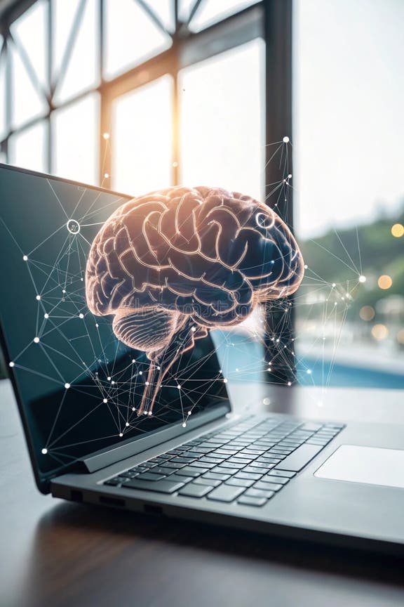 Creative Brain Concept of Artificial Intelligence and Thinking Stock ...