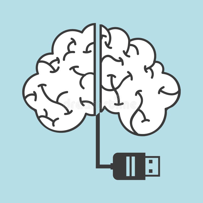 Creative brain stock vector. Illustration of mind, graphic - 50069259