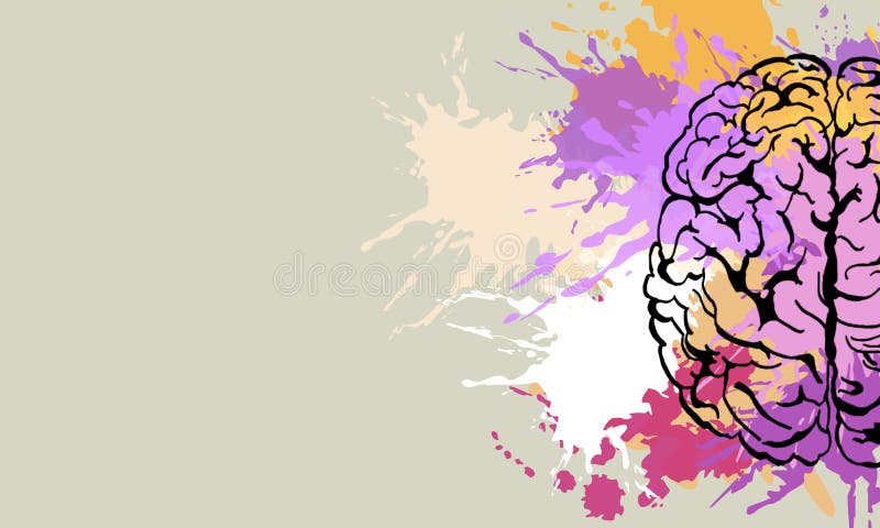 Creative brain doodle stock illustration. Illustration of intellect ...