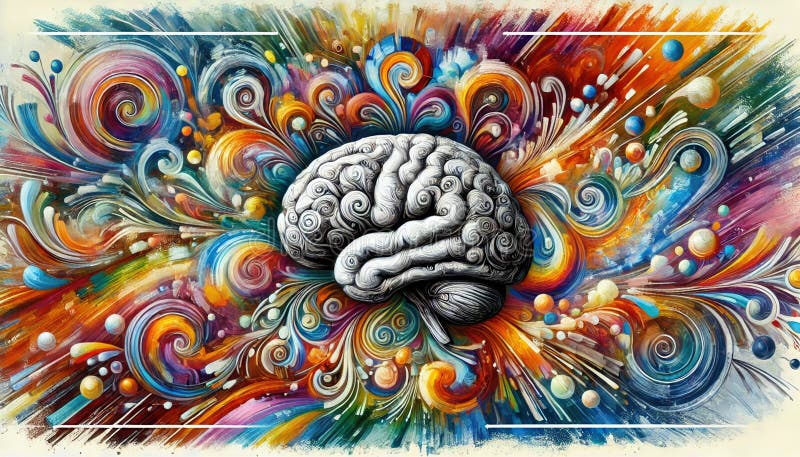 Creative Brain Explosion Art Stock Illustration - Illustration of power ...
