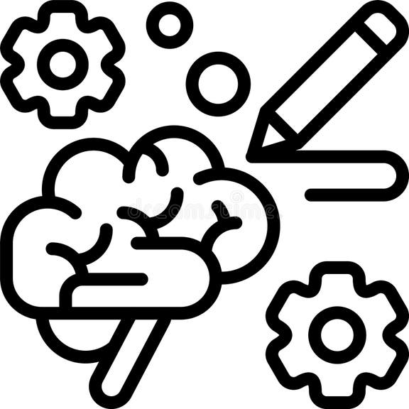 Creative Brain Function Vector Icon Stock Vector - Illustration of ...
