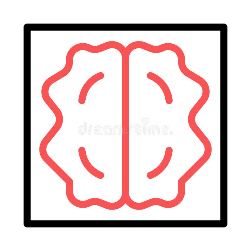 Creative Brain Icon Isolated on White Background Stock Vector ...