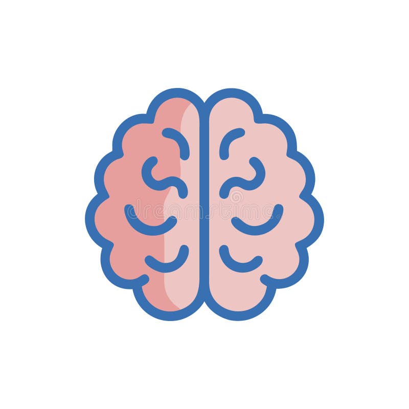 Creative Brain Icon for Learning and Research Stock Illustration ...